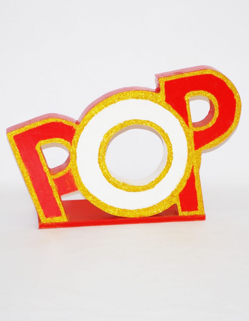 Pop Sign (0.45m (H) x 0.65m (W)) - Theme Prop Hire