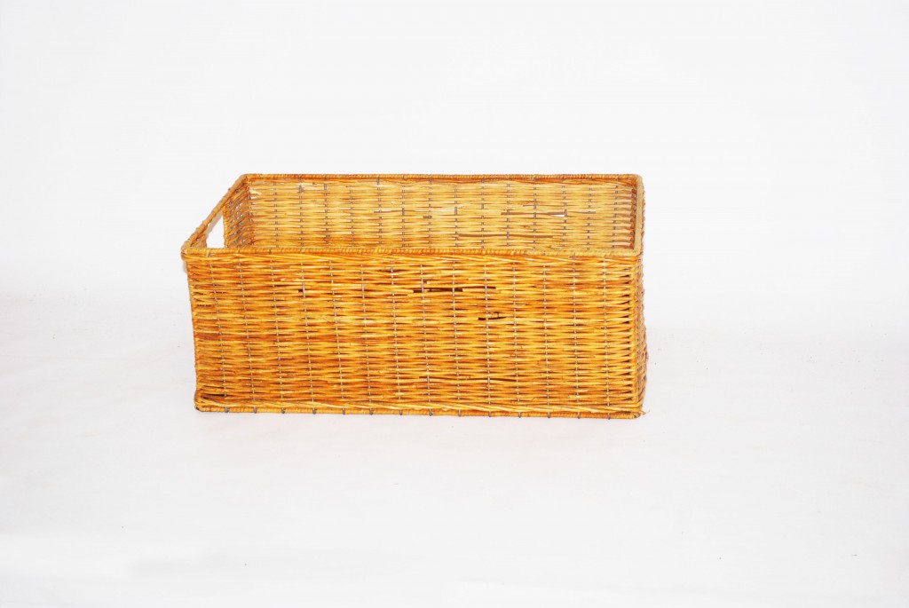Basket Rectangular (Wooden) (0.55m (L) x 0.25m (H) x 0.6m (D)) - Theme ...