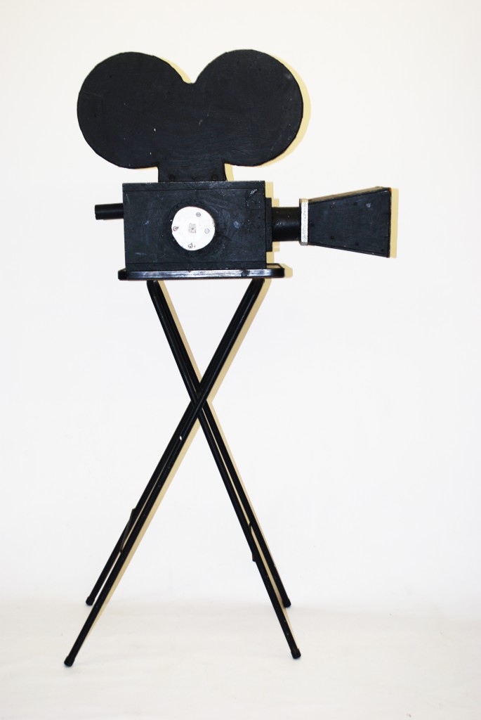 Movie Camera on Stand (Imitation / 1.2m H) - Theme Prop Hire