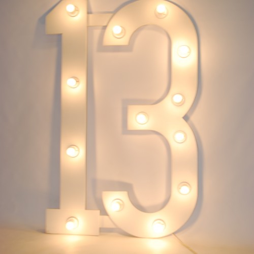 Large Number 16 (with bulbs / on stand) - 1.4m High x 0.85m Wide ...