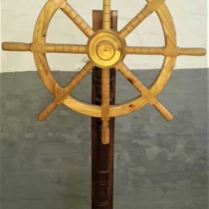 Ship's Wheel on Stand (1.6m (H) x 0.9m (W)) - Theme Prop Hire