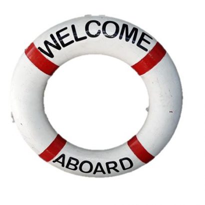 Life Ring (Welcome Aboard / 0.7m) - Theme Prop Hire